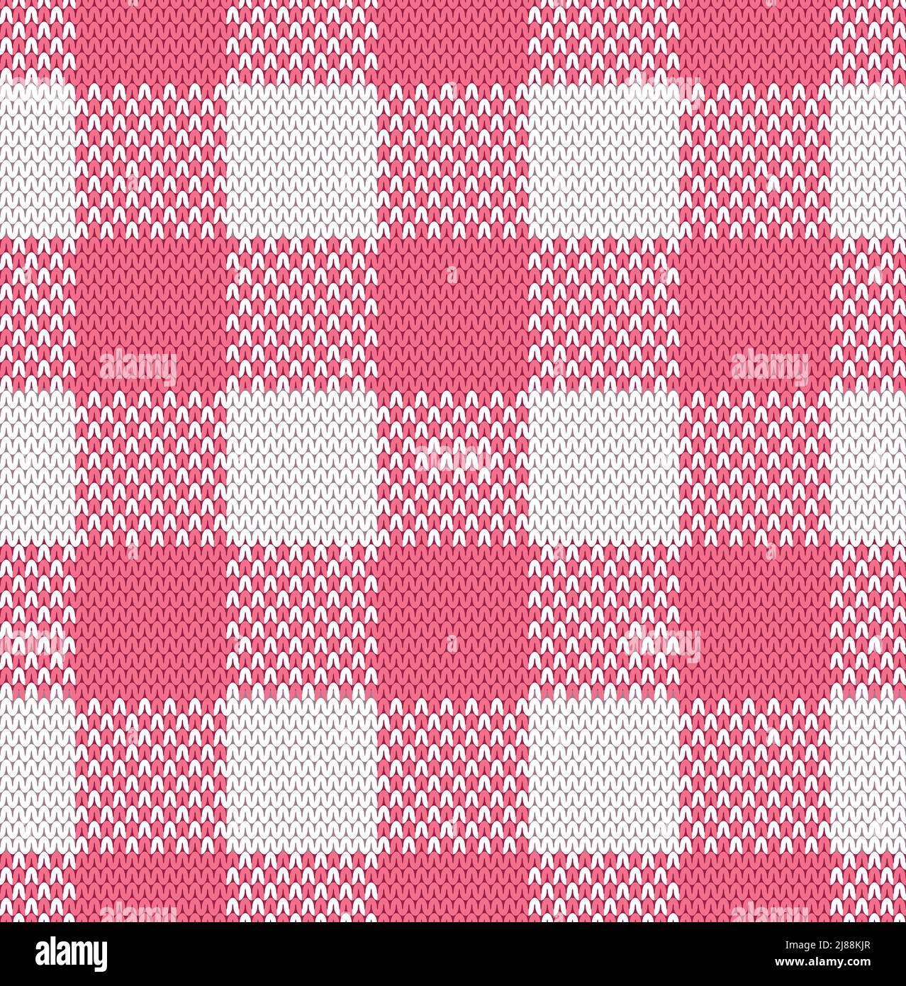 Gingham knitted texture fabric seamless pattern for picnic or ...