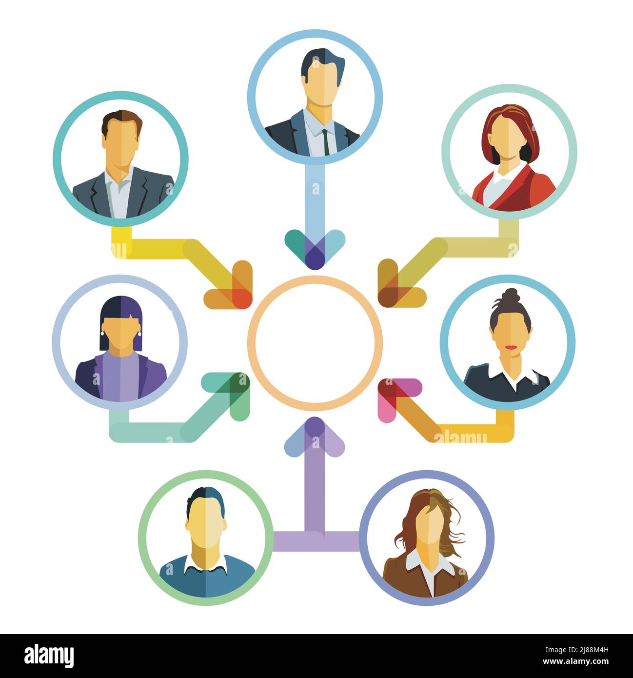 Office work and planning in team information illustration Stock Vector ...