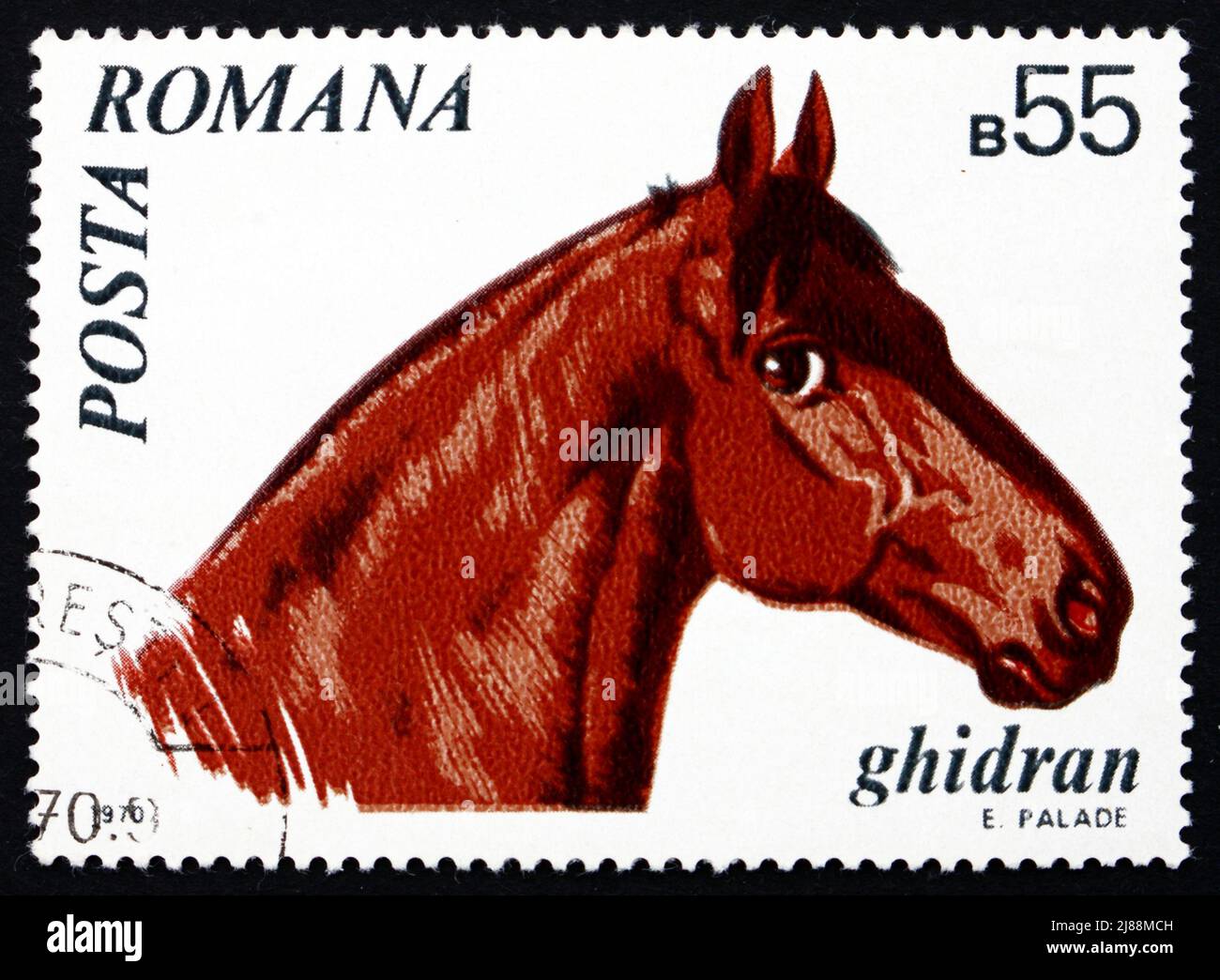 ROMANIA - CIRCA 1970: a stamp printed in the Romania shows Ghidran ...