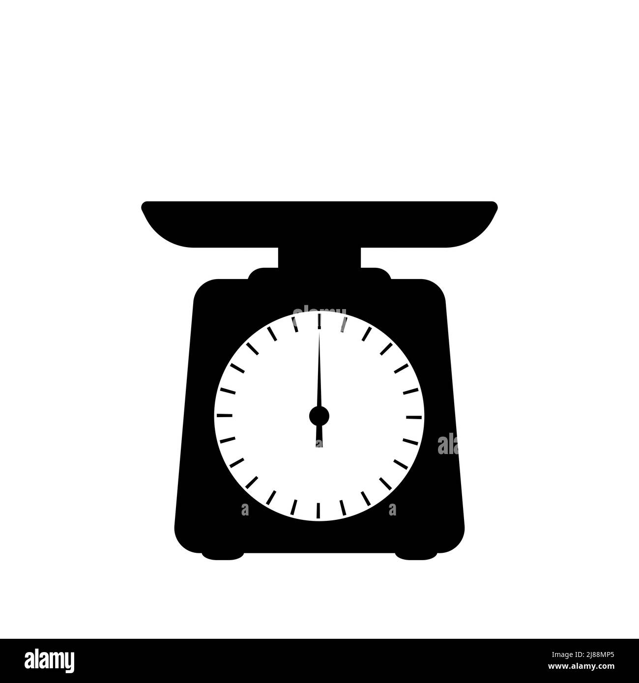 Scales black icon. Household scales. Vector illustration. Scales with ...