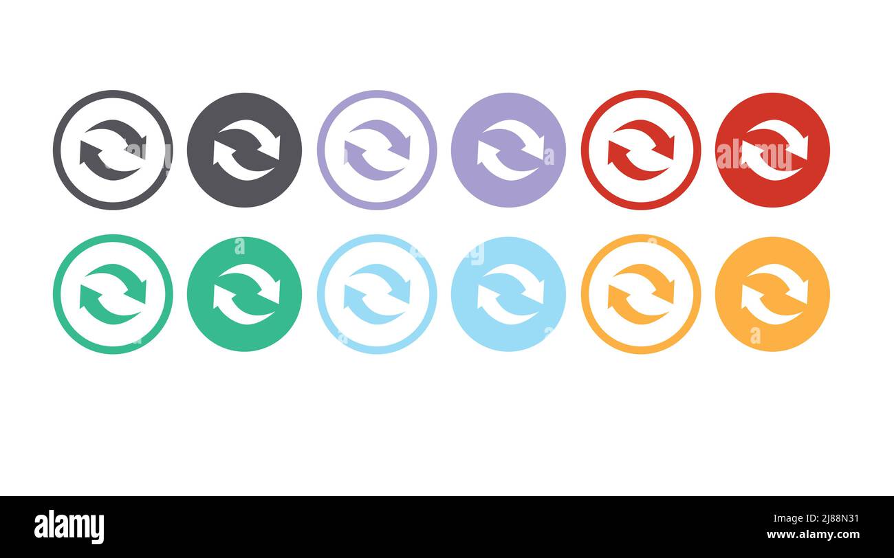 Refresh icon Set. Vector isolated editable illustration set Stock ...