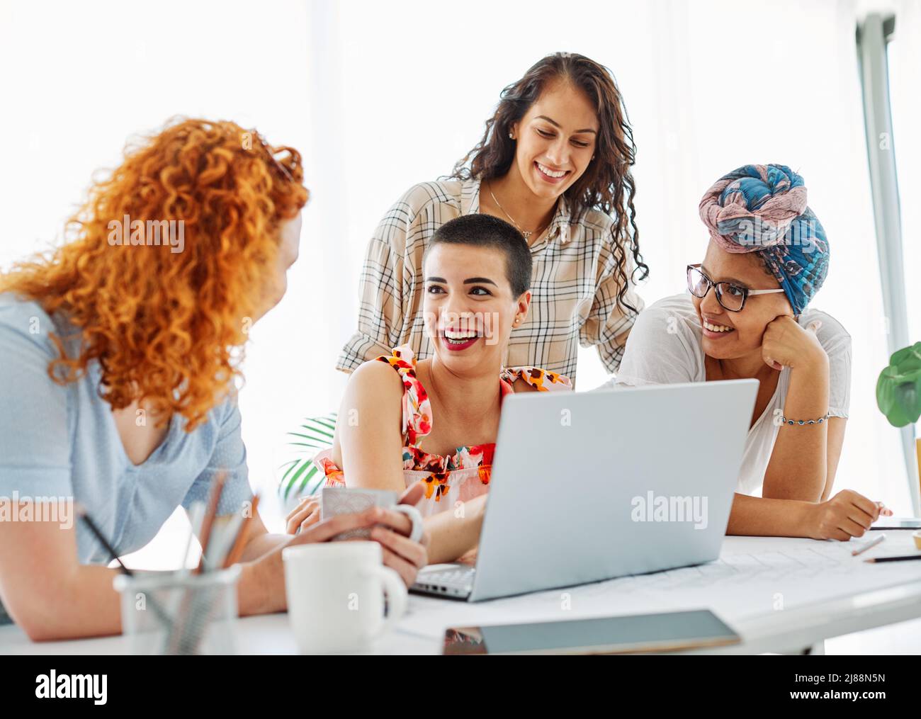 woman girl laptop meeting business office student start up friend ...