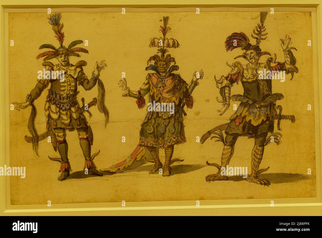 Costume darmures grotesques pour arlequin hi-res stock photography and ...