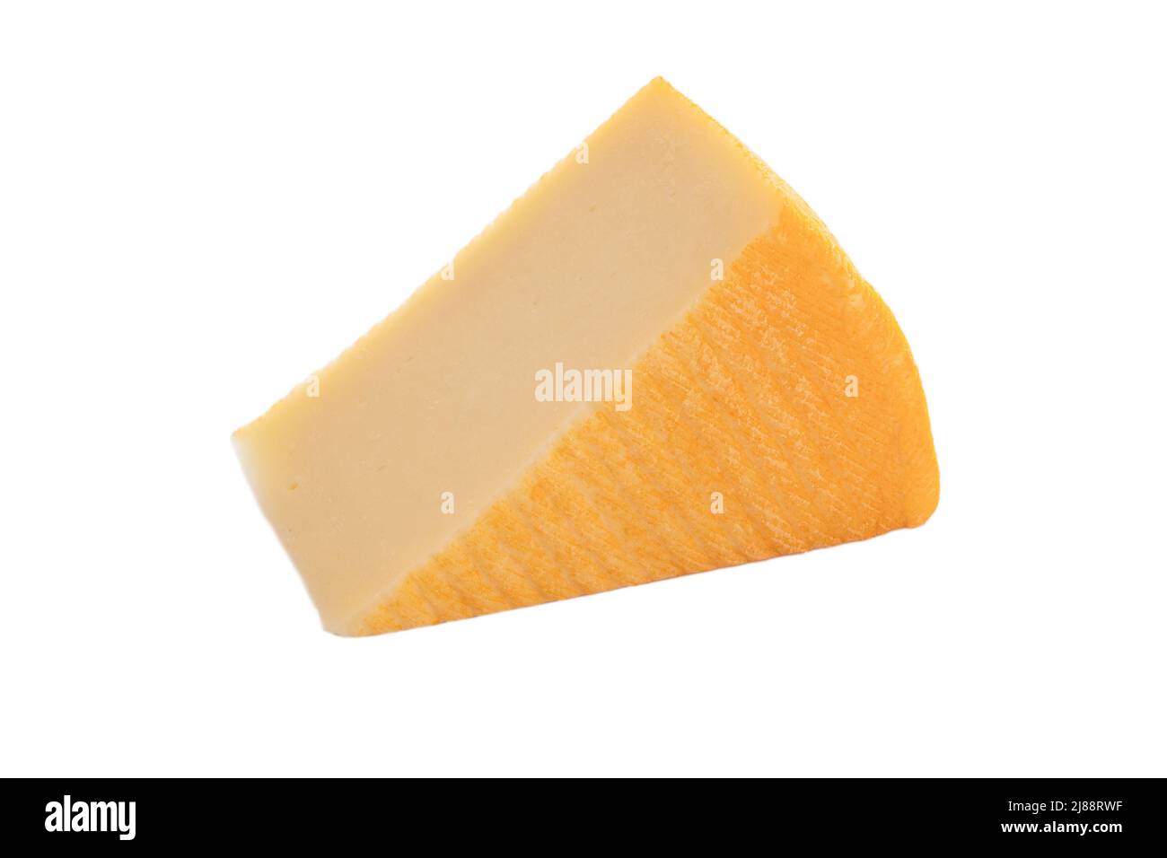 semi firm uncooked cheese isolated on white background Stock Photo - Alamy