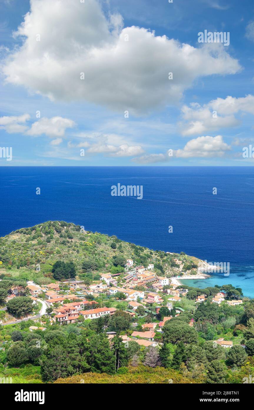 Village of Sant`Andrea at Capo Sant`Andrea,Island of Elba,Tuscany ...