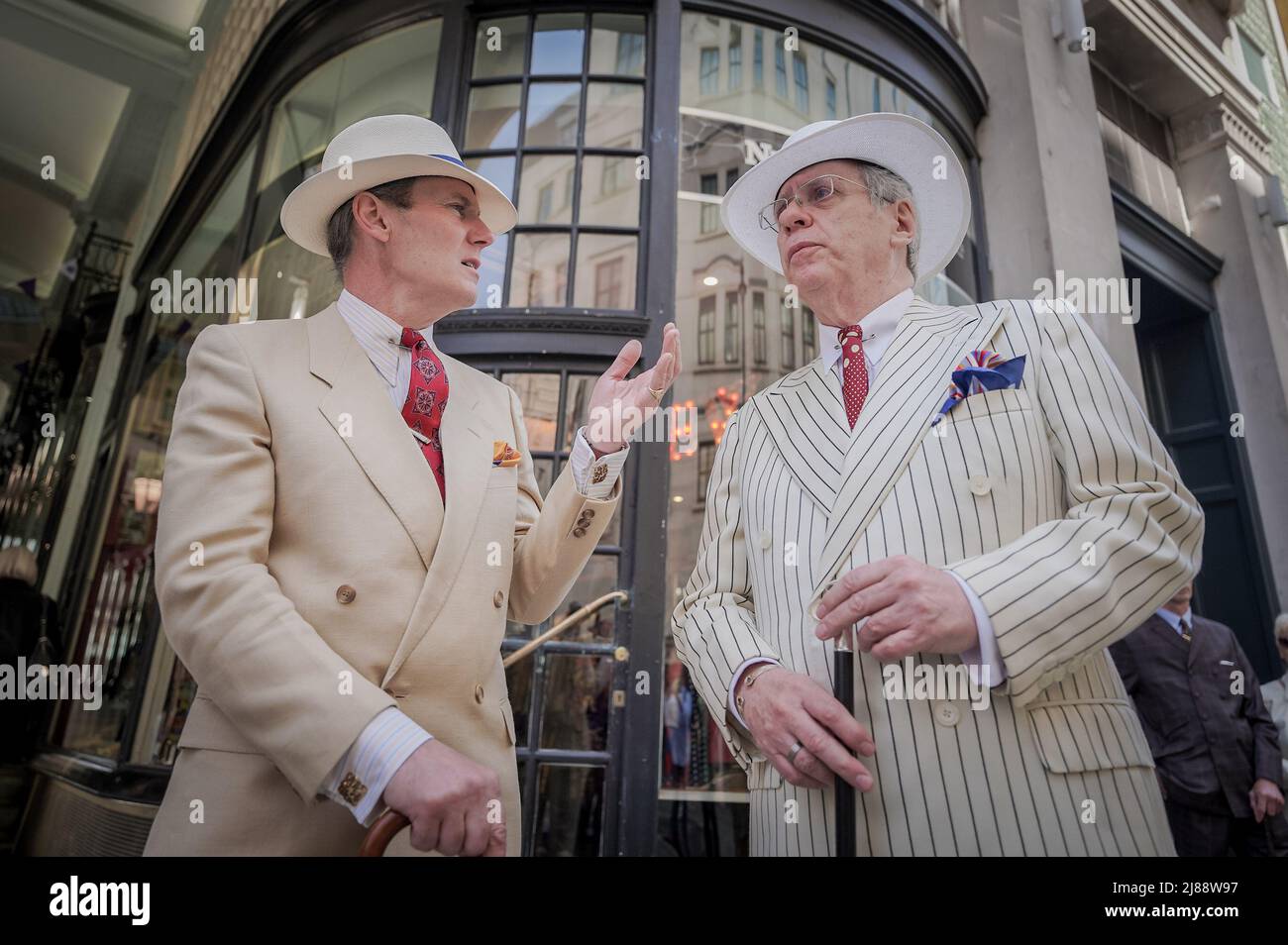 London, UK. 14th May 2022. The Grand Flaneur Walk. Impeccably dressed ...