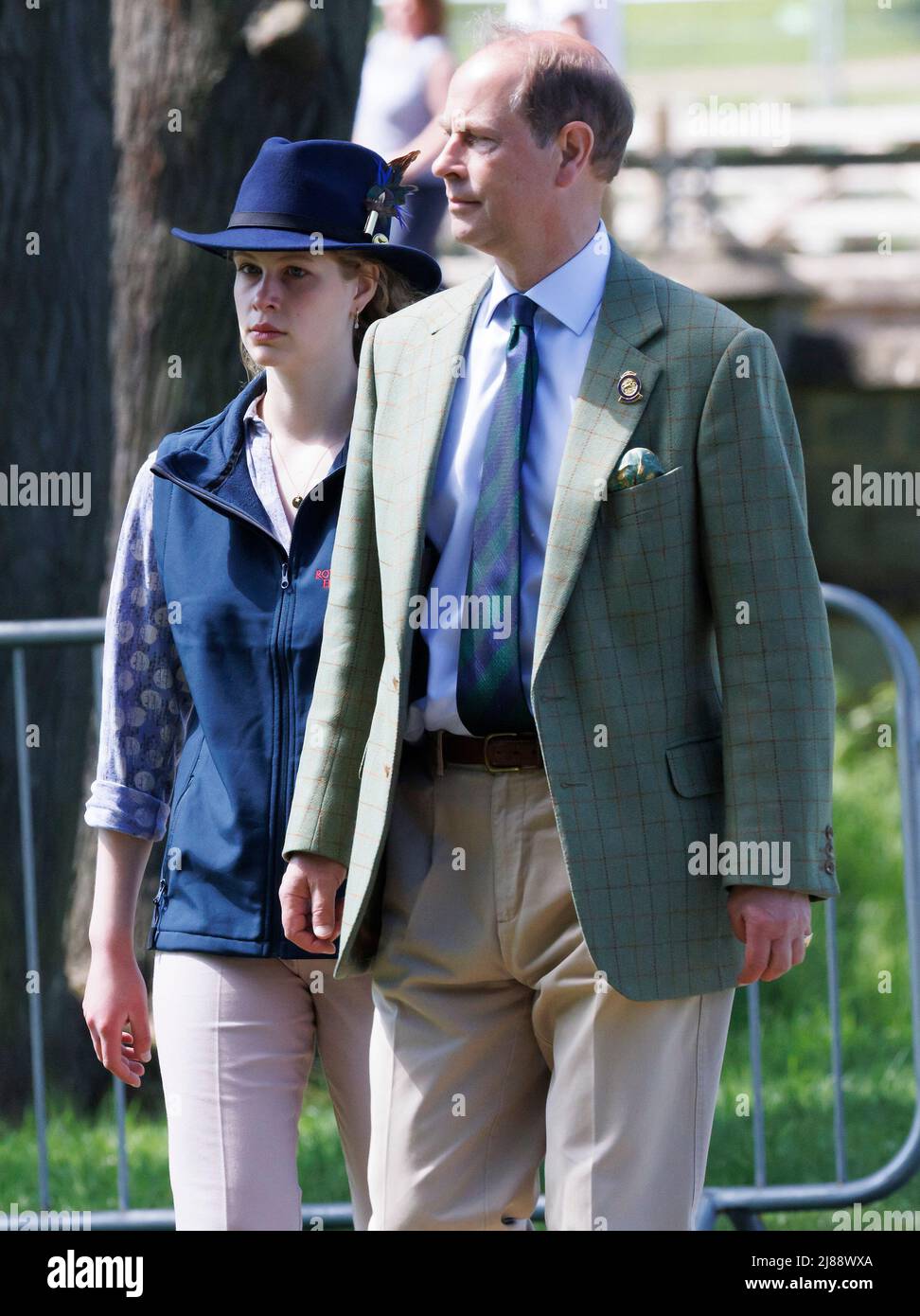 Windsor, UK. 14th May, 2022. Prince Edward and his daughter Lady Louise ...