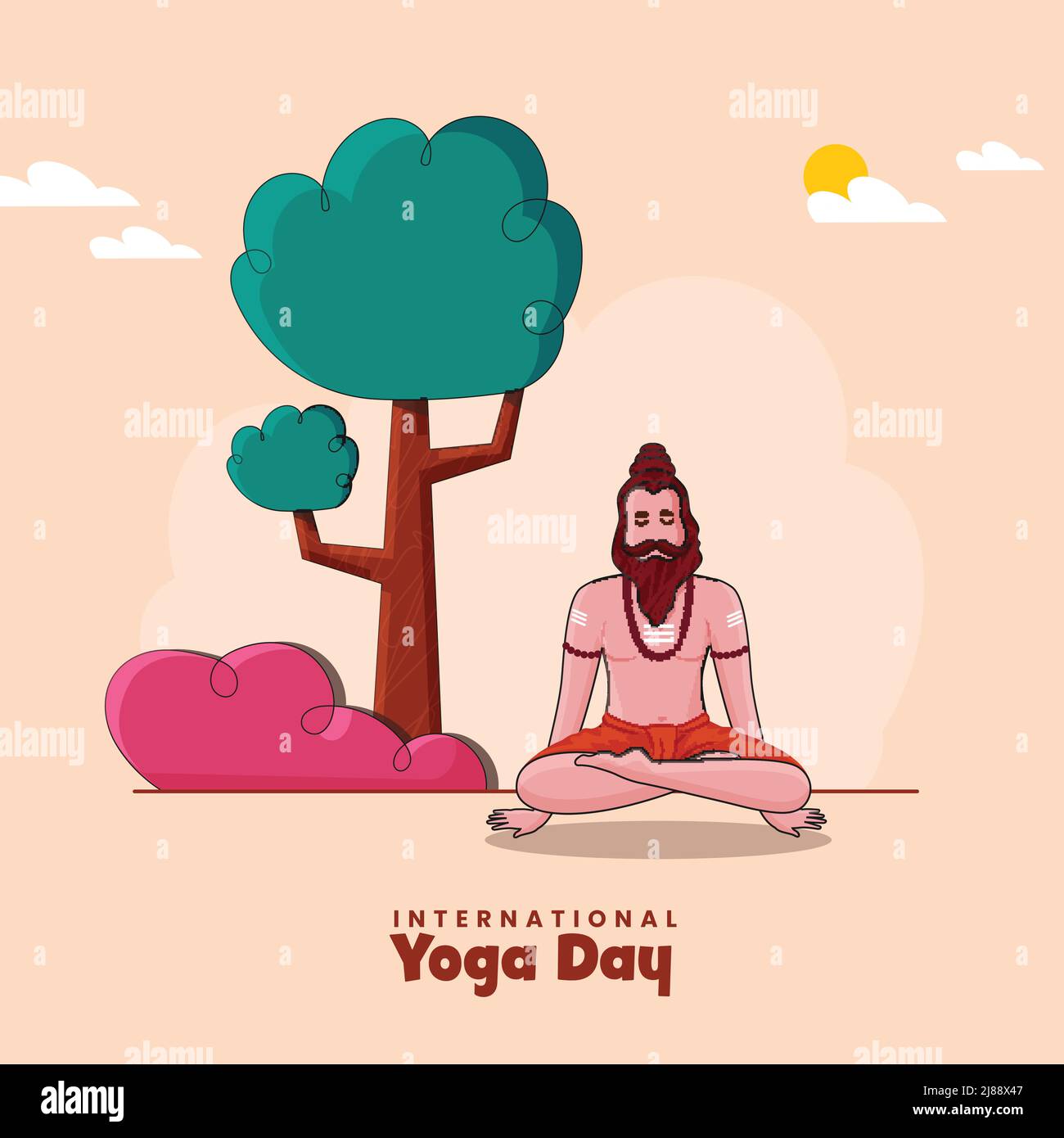 Sage under a tree Stock Vector Images - Alamy