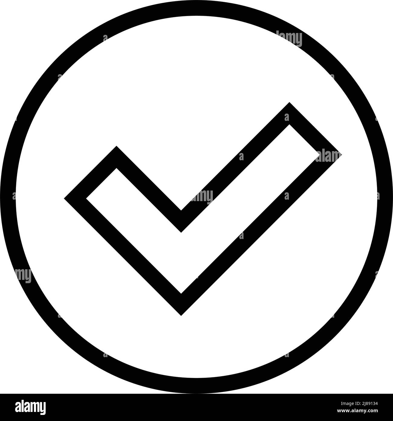 Simple round checkmark icon. Editable vector Stock Vector Image & Art - Alamy