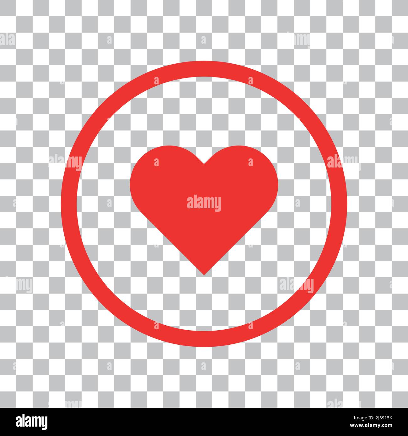 Round circle and heart icon isolated on transparent background ...