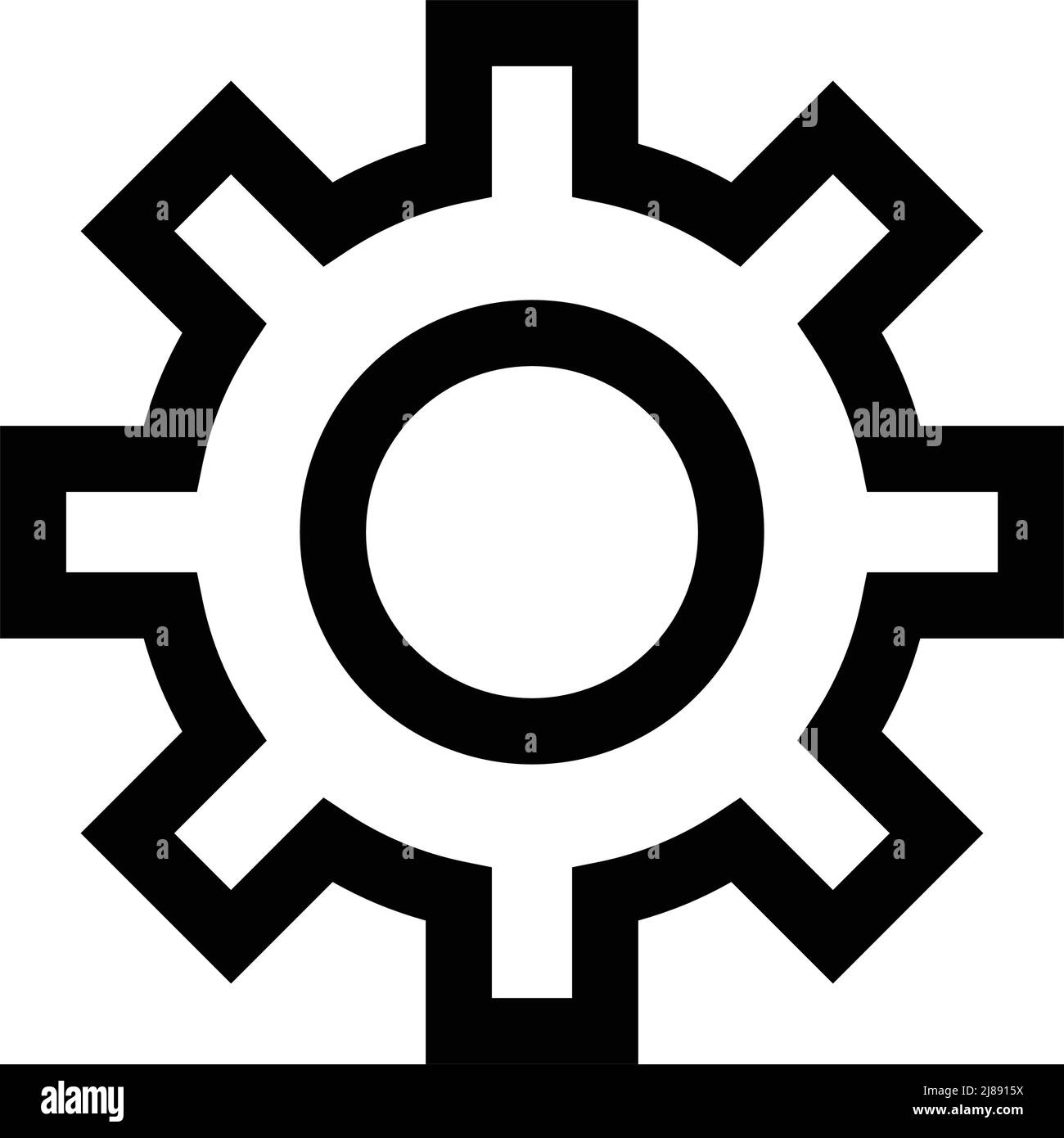 A simple gear icon. Settings. Editable vector Stock Vector Image & Art ...