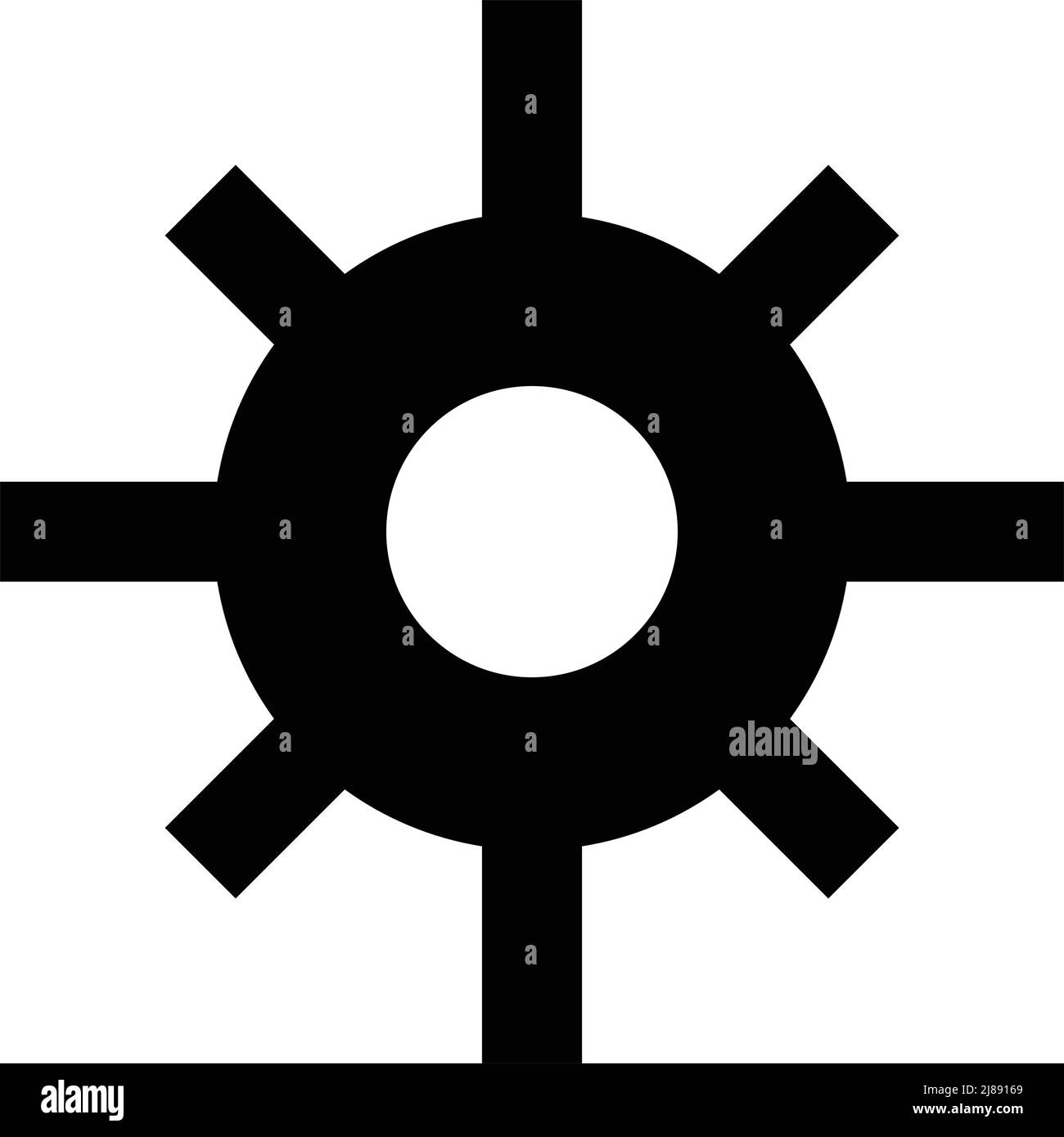 silhouette vector of a ship's wheel. Editable vector Stock Vector Image ...