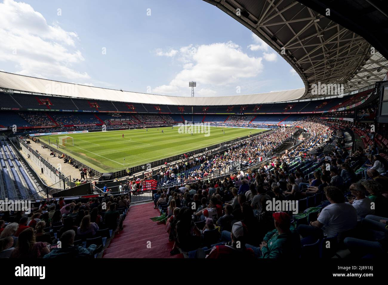 Rotterdam - Overview of the stadium during the match between Feyenoord ...