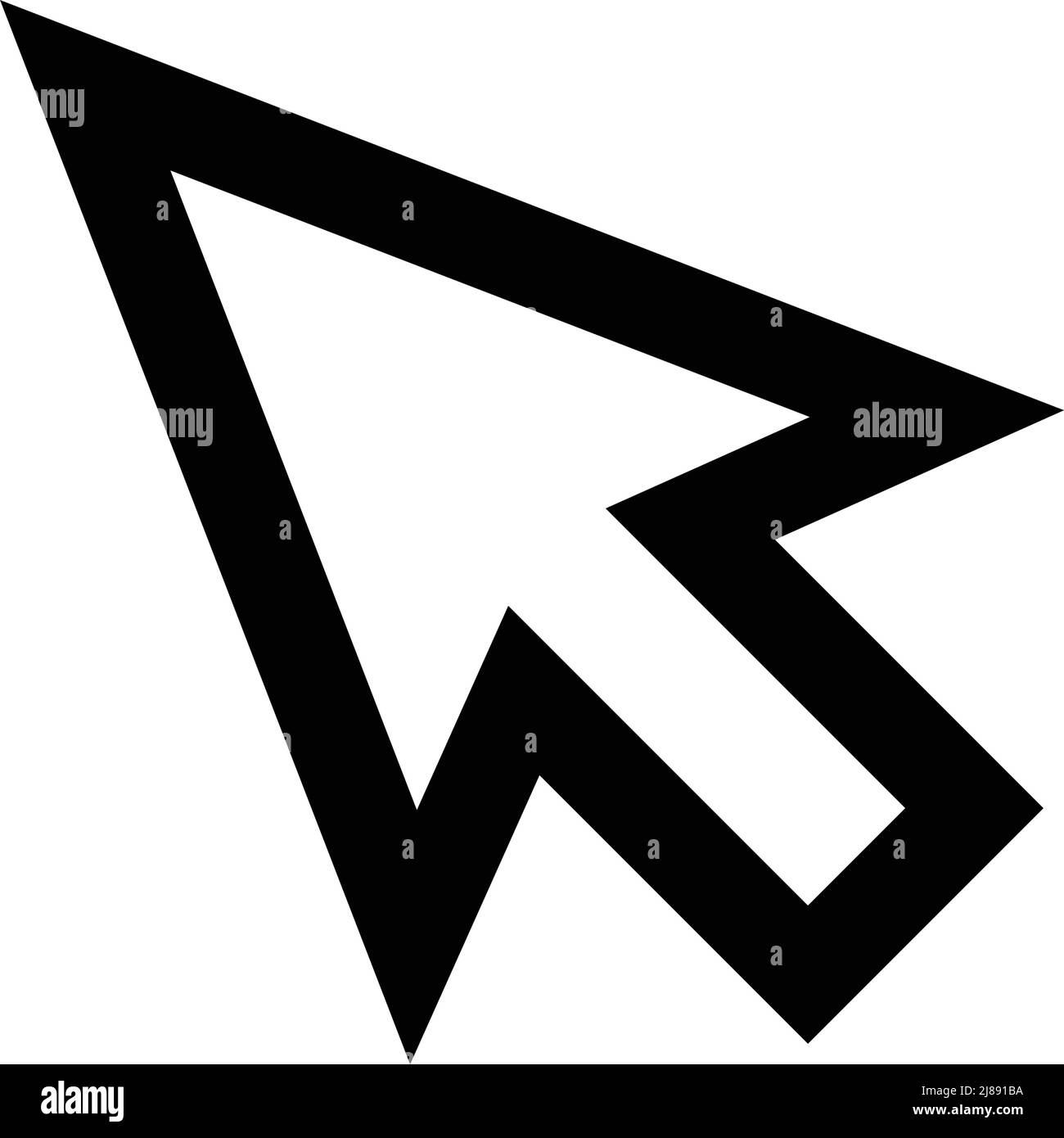 Simple mouse cursor icon. Editable vector Stock Vector Image & Art - Alamy