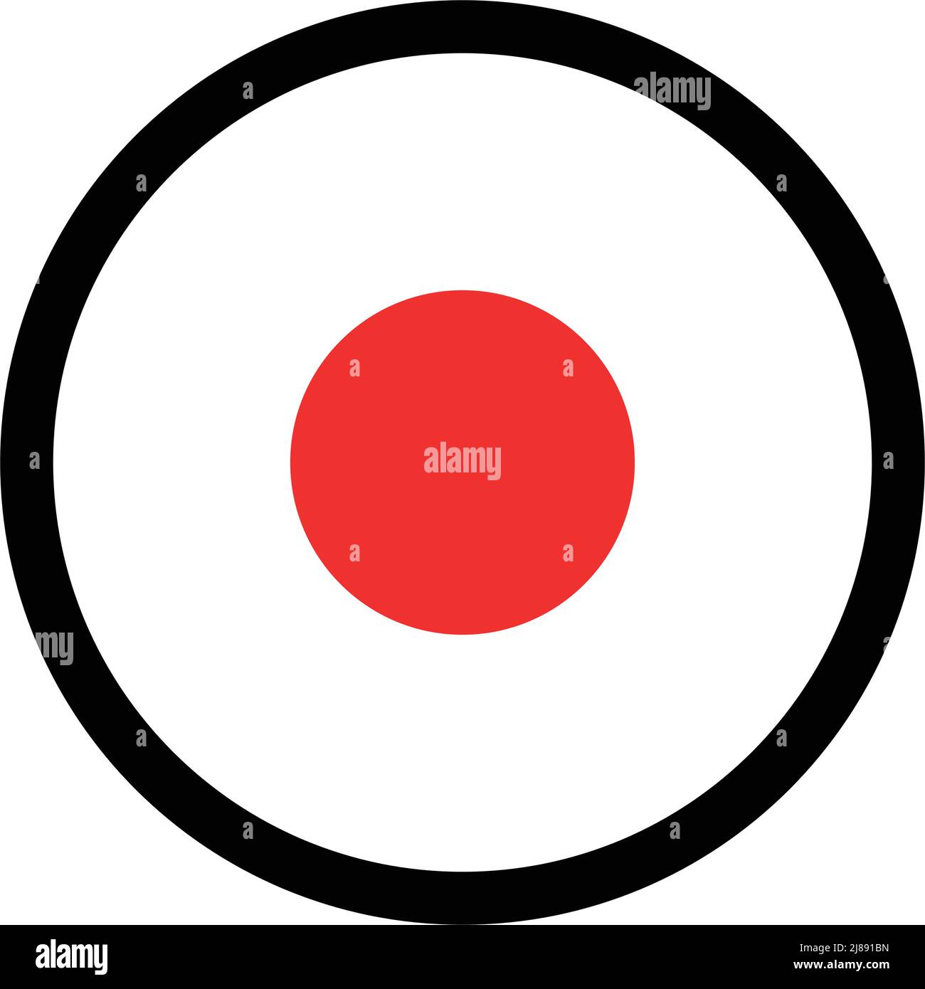 A round Japanese flag icon. Editable vector Stock Vector Image & Art ...