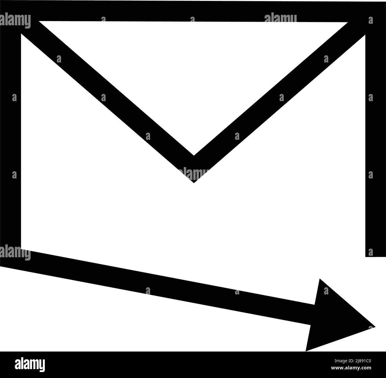 Mail icon and arrow. Editable vector Stock Vector Image & Art - Alamy