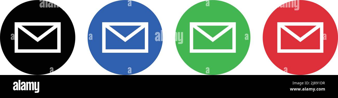 A set of icons for email. email vector. Editable vector Stock Vector ...