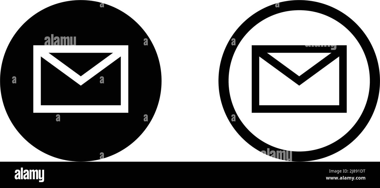 A set of round email icons. Editable vector Stock Vector Image & Art ...
