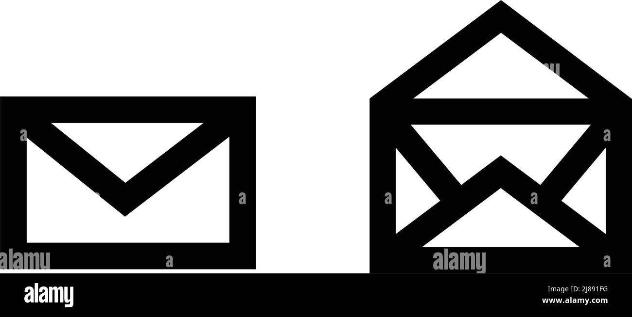 Email envelope icons open Stock Vector Images - Alamy