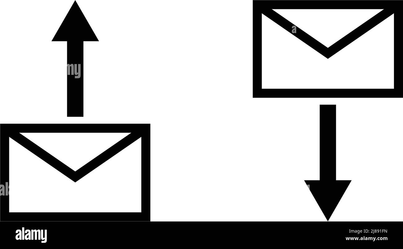 An icon for sending and receiving mail. Editable vector Stock Vector ...