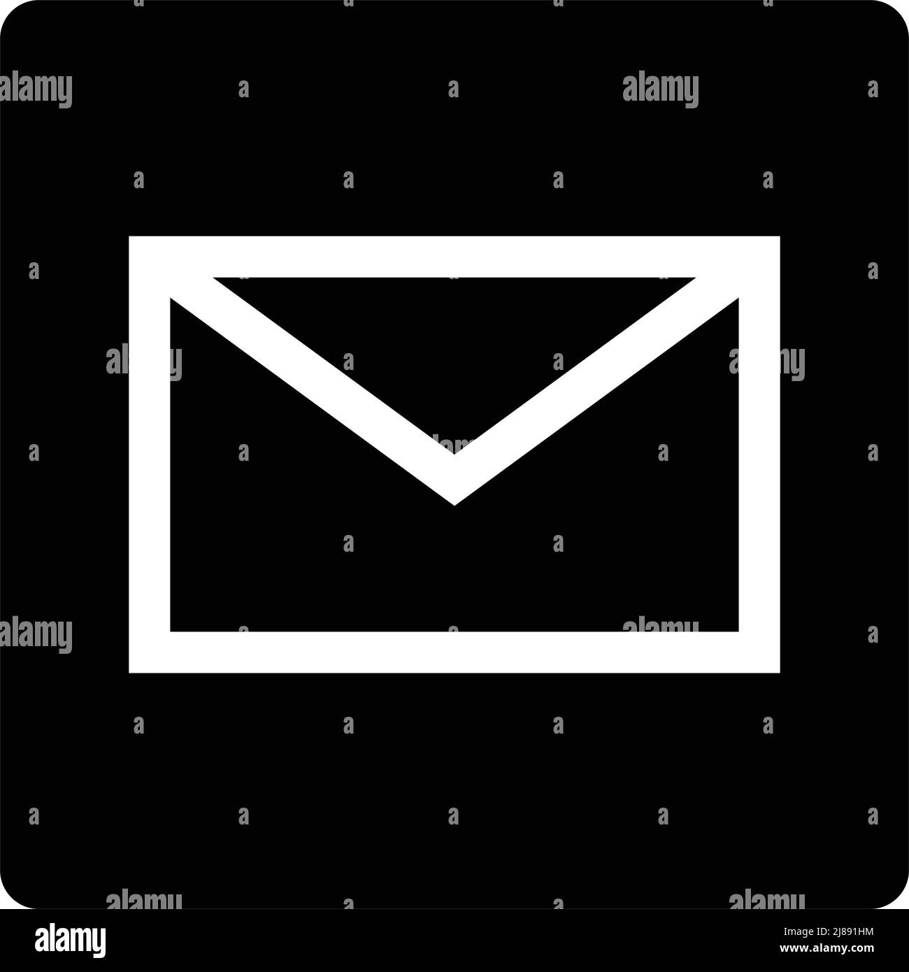 Mail icon in a black box. Editable vector Stock Vector Image & Art - Alamy