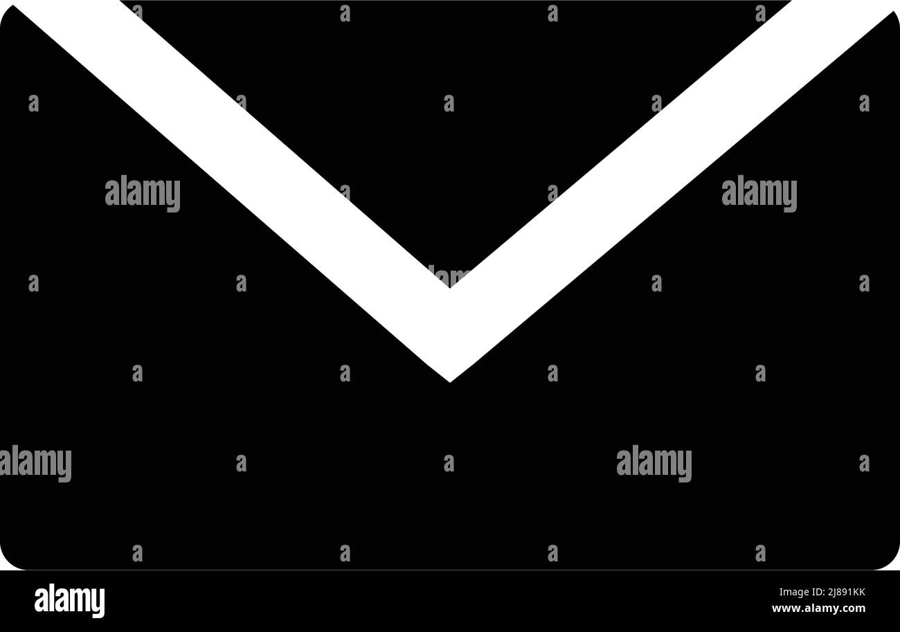 Mail silhouette icon. Business mail. Editable vector Stock Vector Image ...