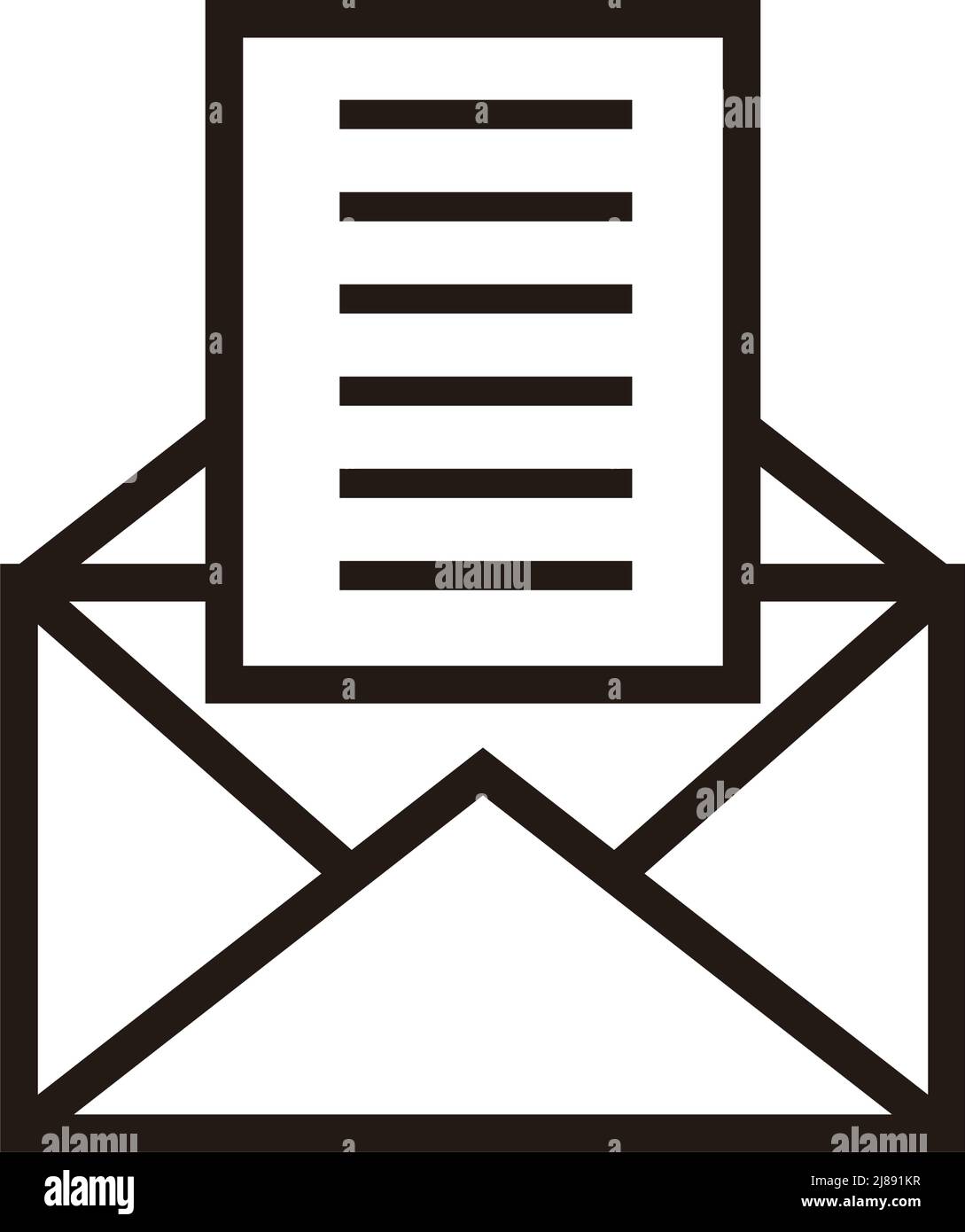 An icon for mail and an icon for data files. Editable vector Stock ...