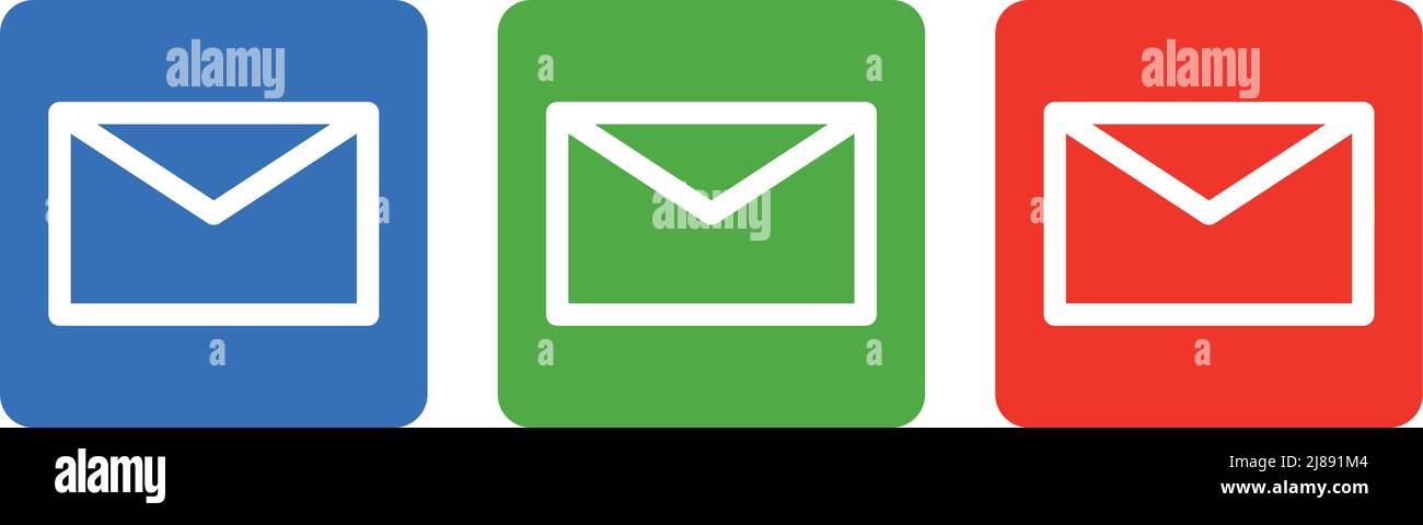 Colorful email icon set. Editable vector Stock Vector Image & Art - Alamy