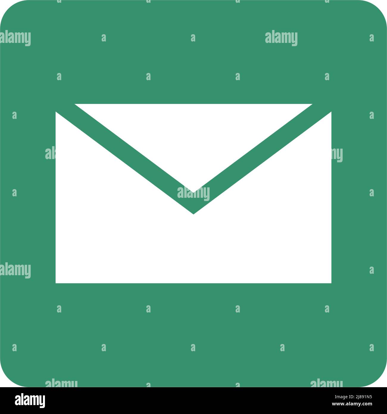 Green email icon. Business mail. Editable vector Stock Vector Image ...