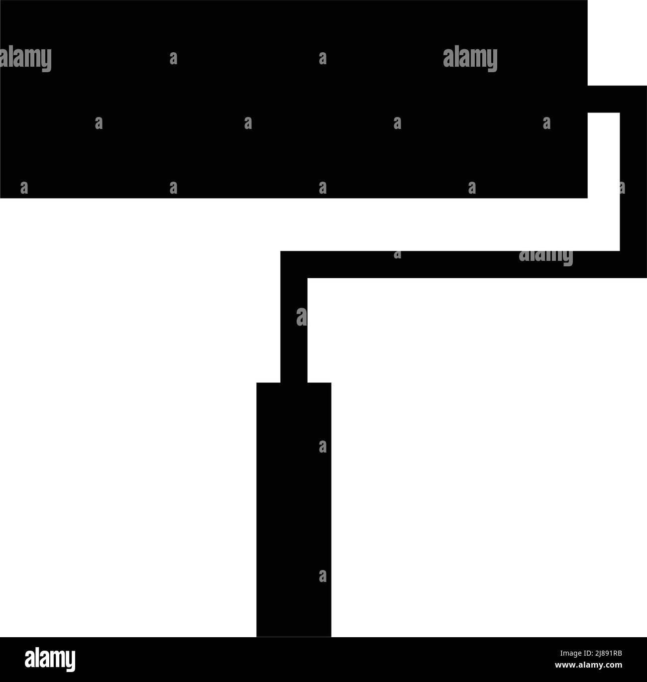 Paint roller simple icon. Editable vector Stock Vector Image & Art - Alamy