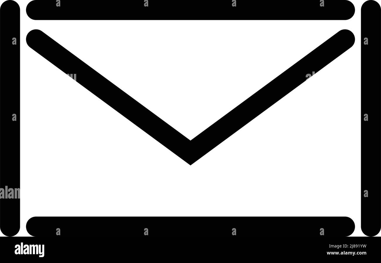 Simple mail icon. Business email. Editable vector Stock Vector Image ...