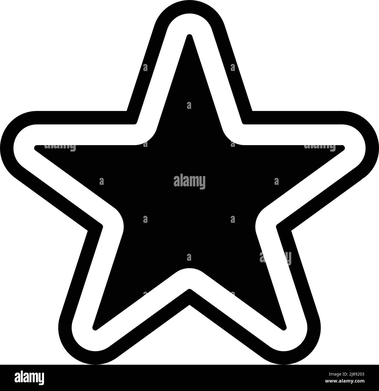 Black star silhouette icon. Editable vector Stock Vector Image & Art ...