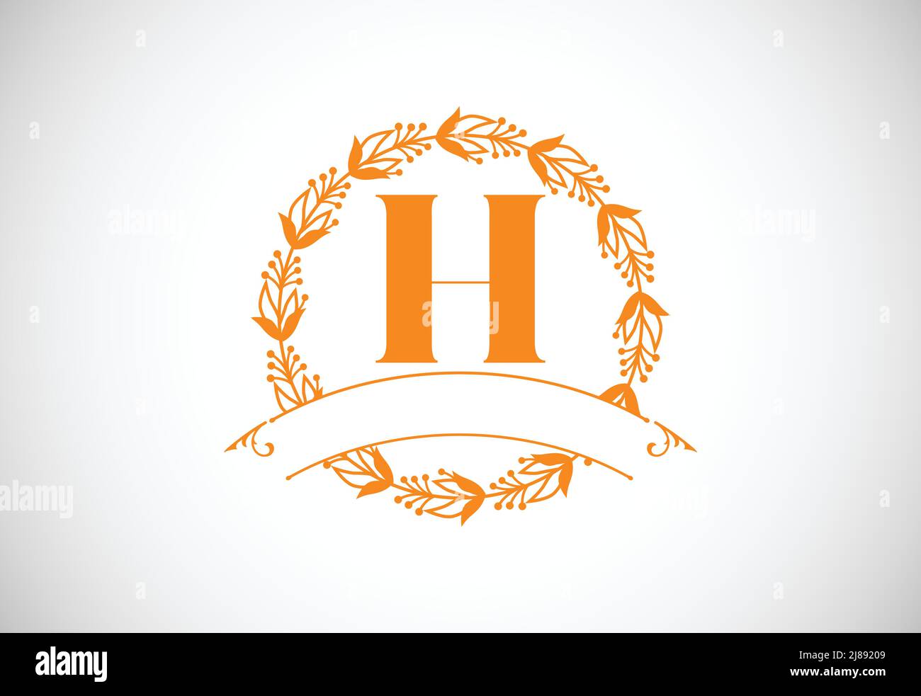 Floral Alphabet monogram letter H. Monogram initials for wedding ...