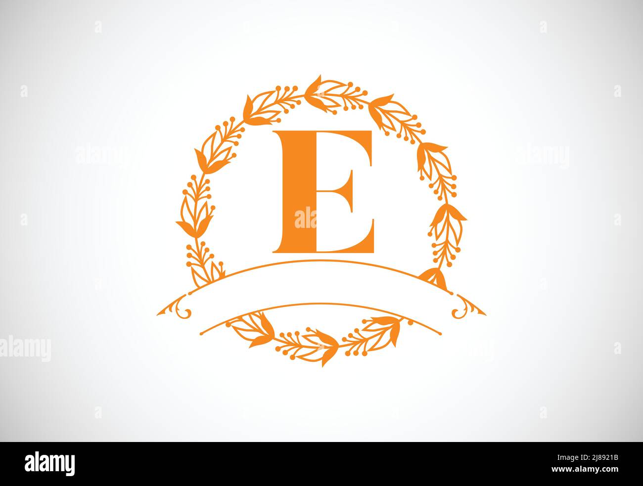 Floral Alphabet monogram letter E. Monogram initials for wedding ...