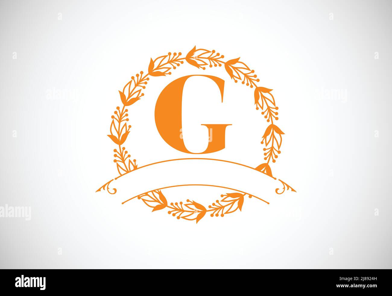 Floral Alphabet monogram letter G. Monogram initials for wedding ...