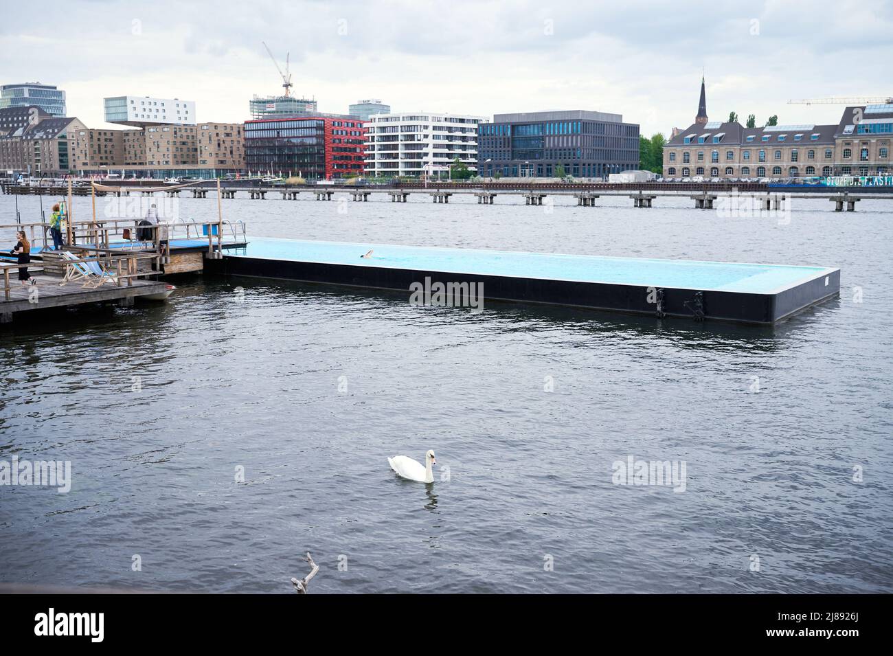 Berlin, Germany. 13th May, 2022. In the bathing ship people swim in the ...