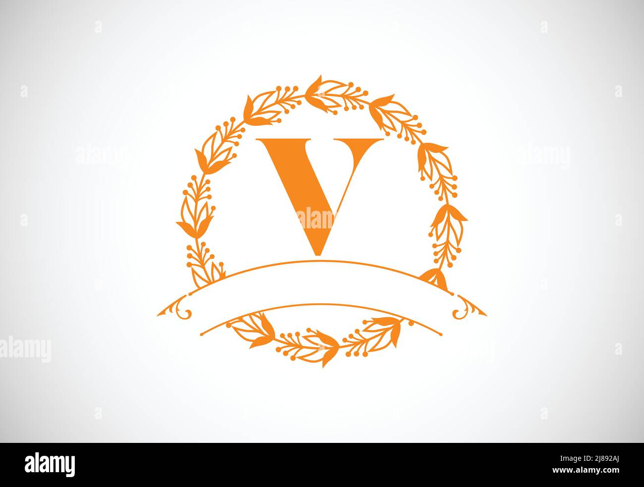 Floral Alphabet monogram letter V. Monogram initials for wedding ...