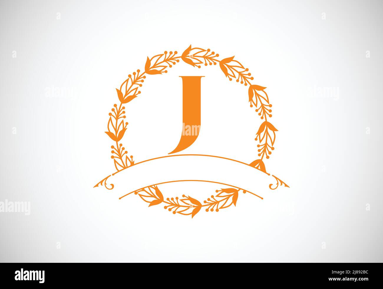 Floral Alphabet monogram letter J. Monogram initials for wedding ...