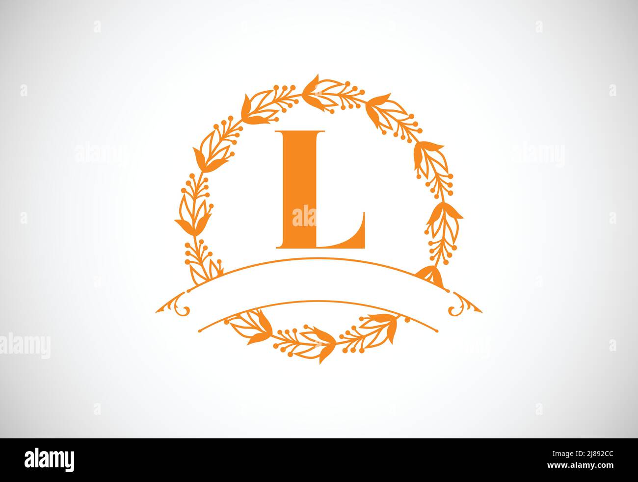 Floral Alphabet monogram letter L. Monogram initials for wedding ...