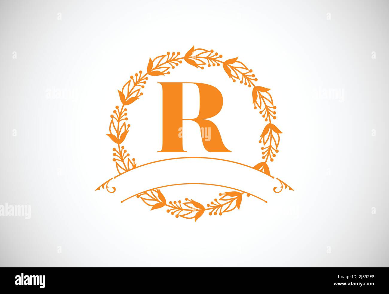 Floral Alphabet monogram letter R. Monogram initials for wedding ...