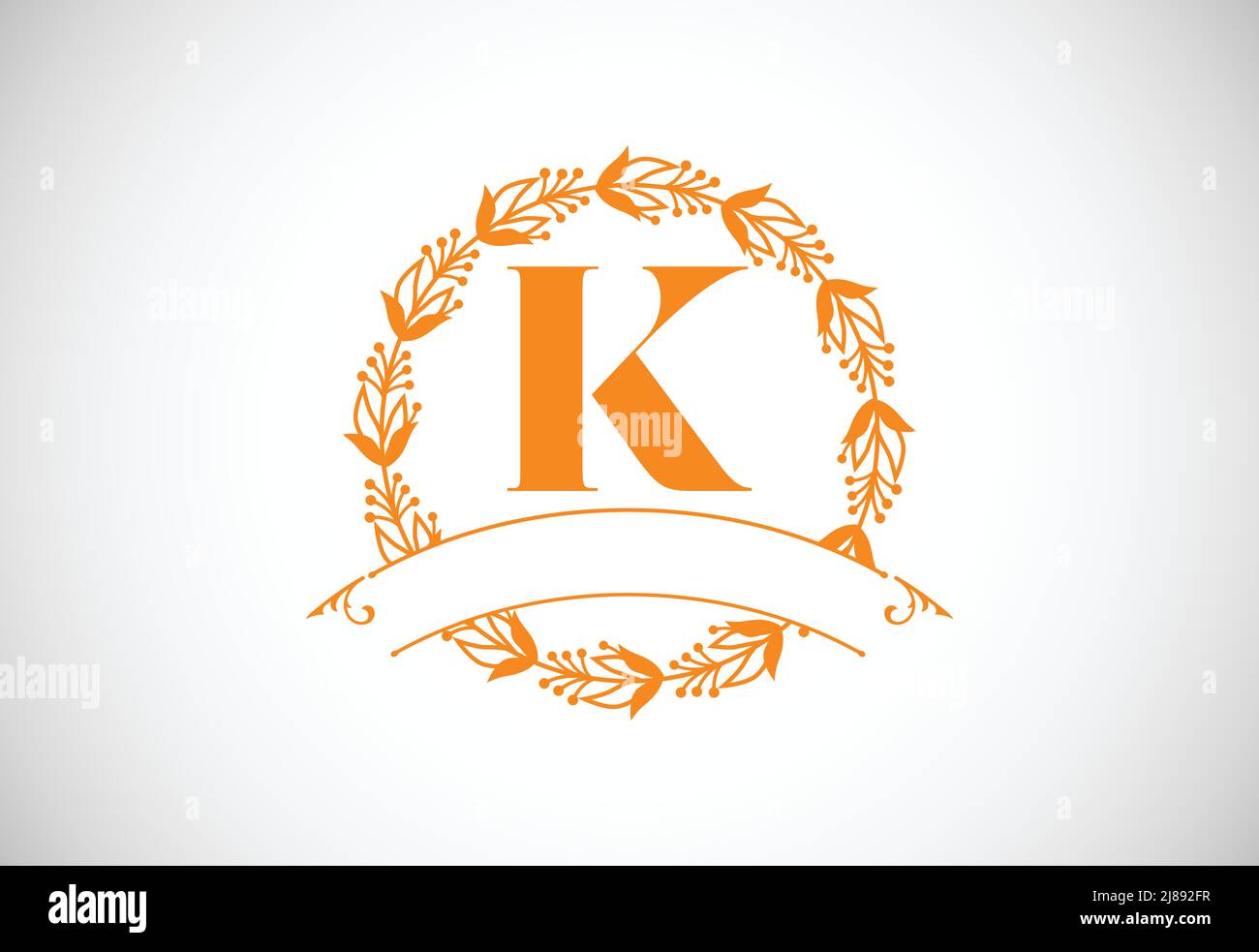 Floral Alphabet monogram letter K. Monogram initials for wedding ...