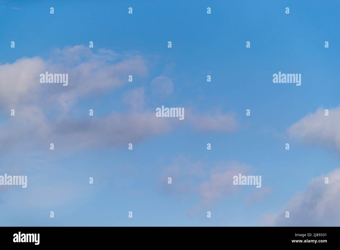 Moon rising in the daytime Stock Photo - Alamy