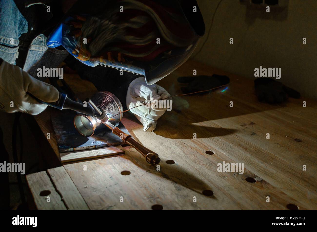 Man welding in uniform hi-res stock photography and images - Alamy