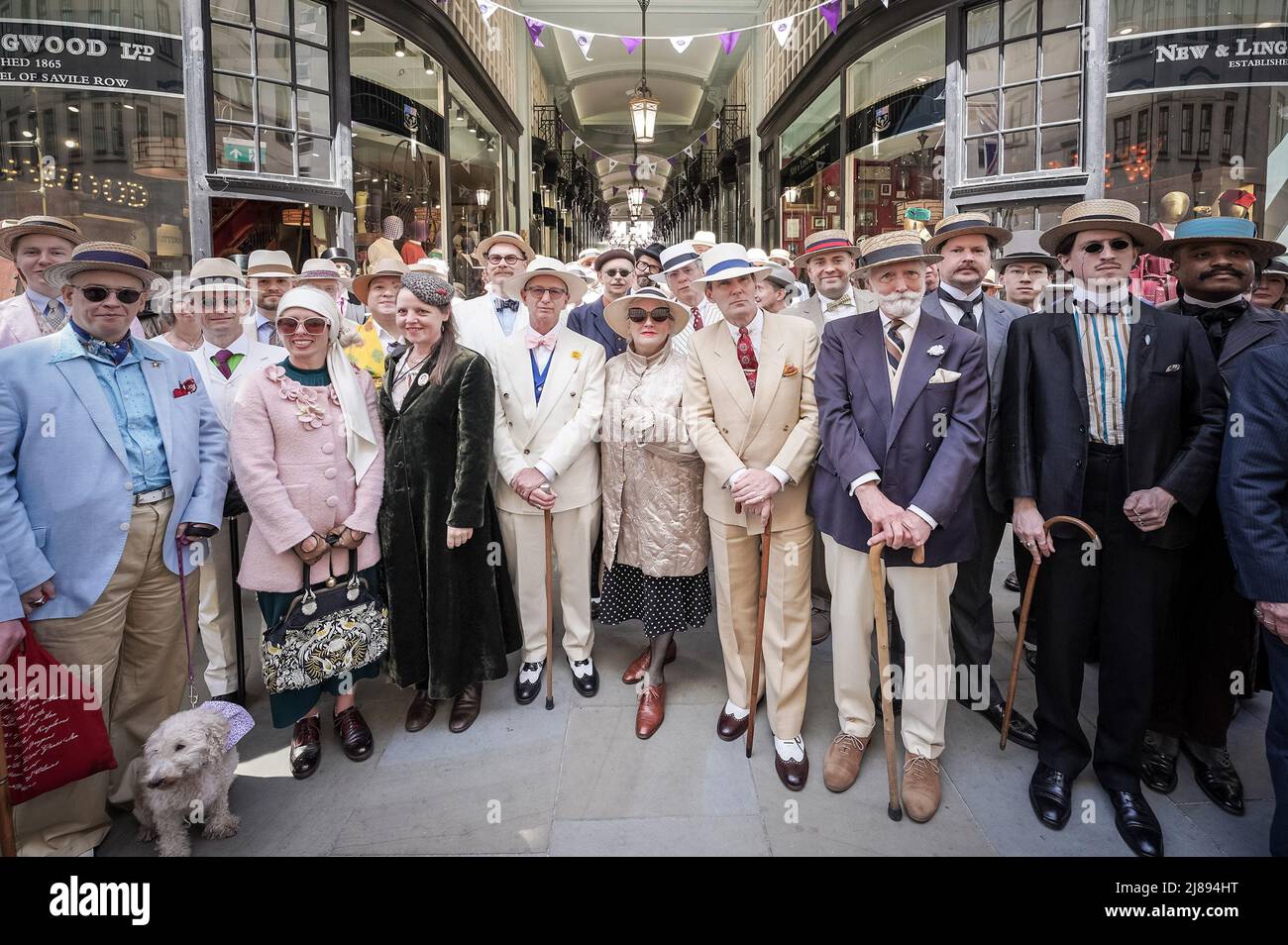 London, UK. 14th May 2022. The Grand Flaneur Walk. Impeccably dressed ...
