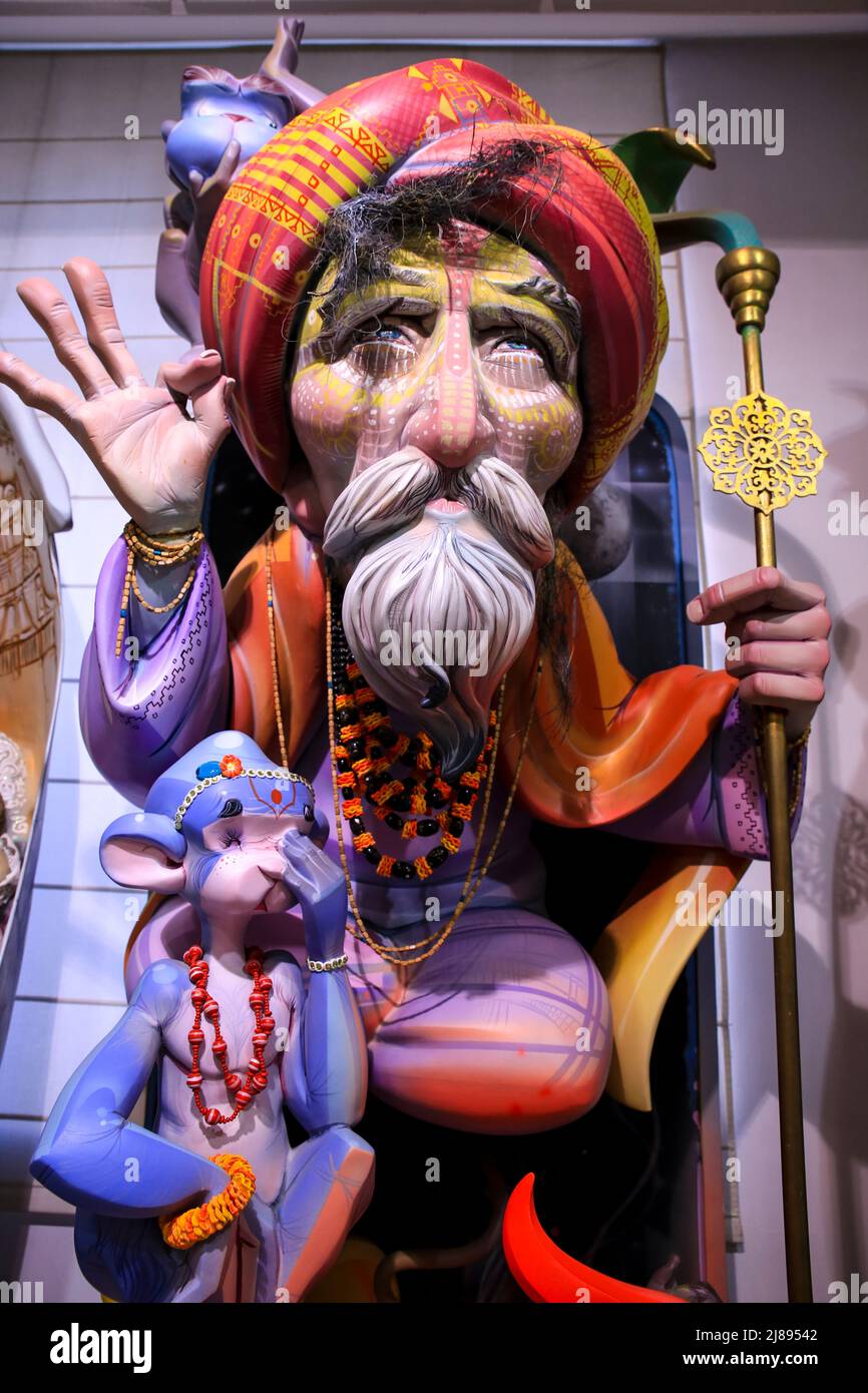 Alicante, Spain- May 12, 2022: Pardoned ninots exhibited in the ...