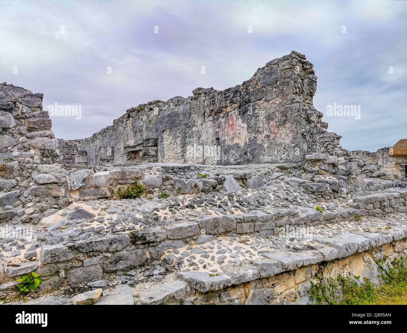 Ancient Tulum ruins Mayan site with temple ruins pyramids and artifacts ...