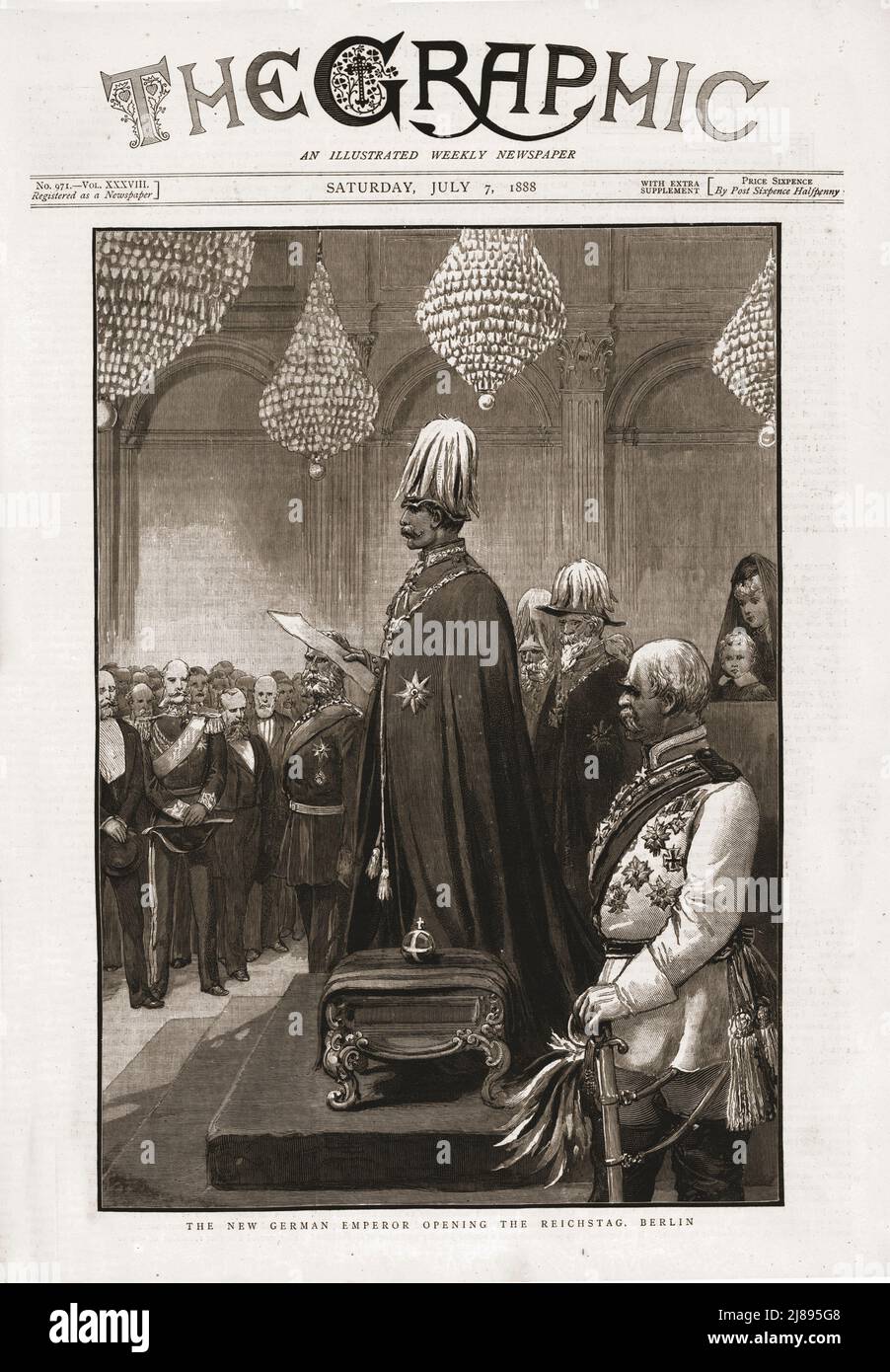 ''The Graphic, Front Cover Saturday July 7th. 1888', 1888. From, 'The ...