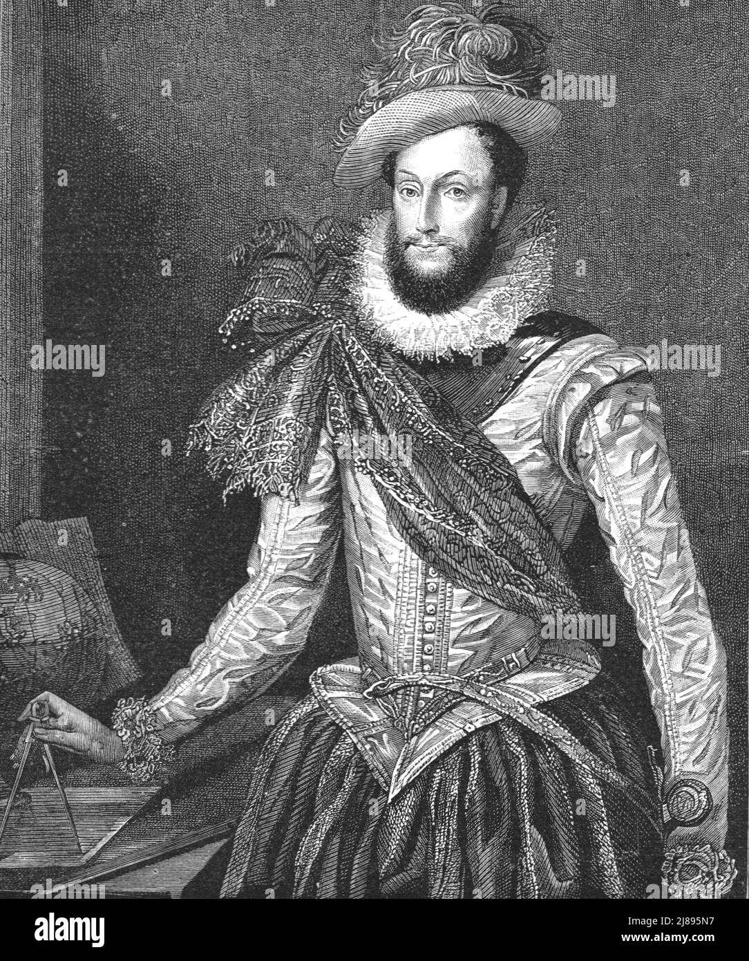 ''Sir Walter Raleigh, 1588', 1888. From, 'The Graphic. An Illustrated ...