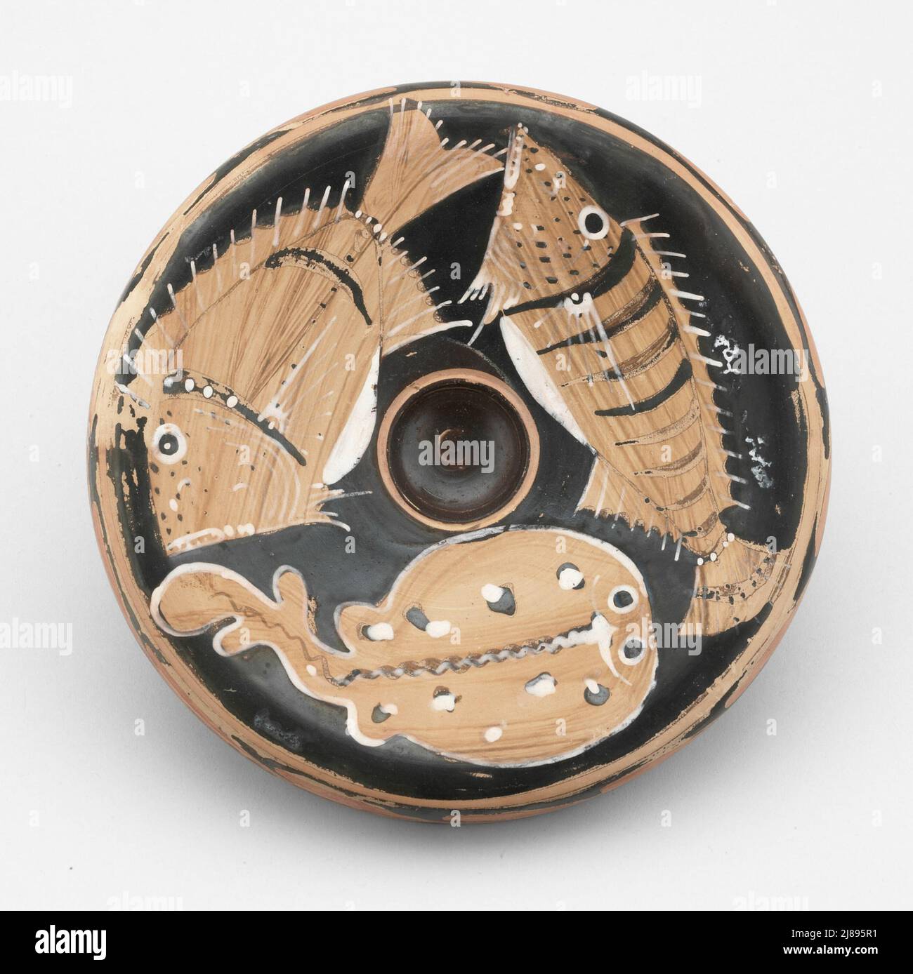 Fish Plate, 350-330 BCE Stock Photo - Alamy
