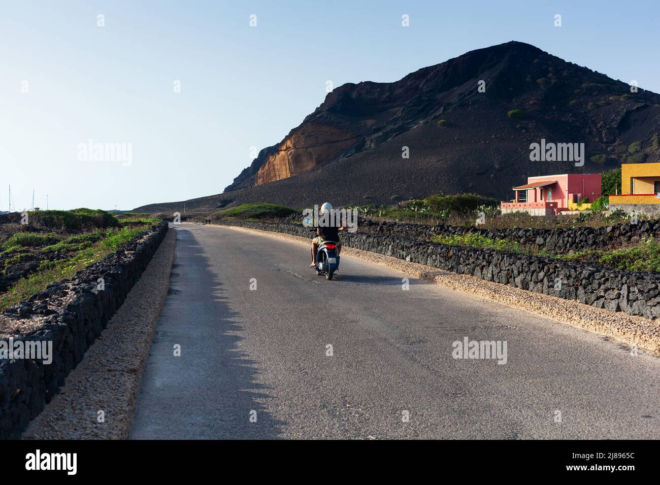 The sightseeing tour by scooter, in the background the Monte Nero ...